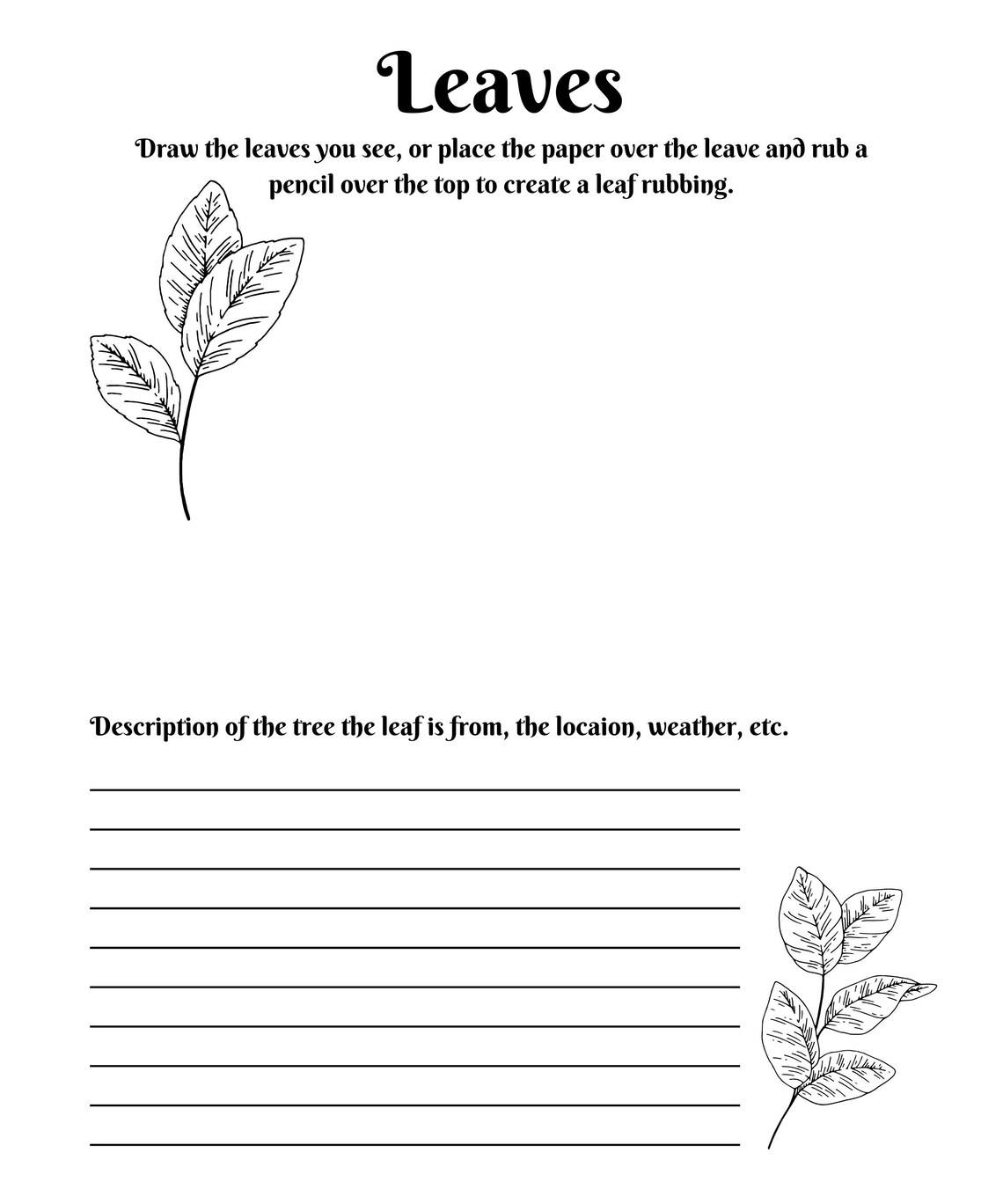 COMPLETE NATURE JOURNAL | Digital Printable | How to Keep A Nature ...