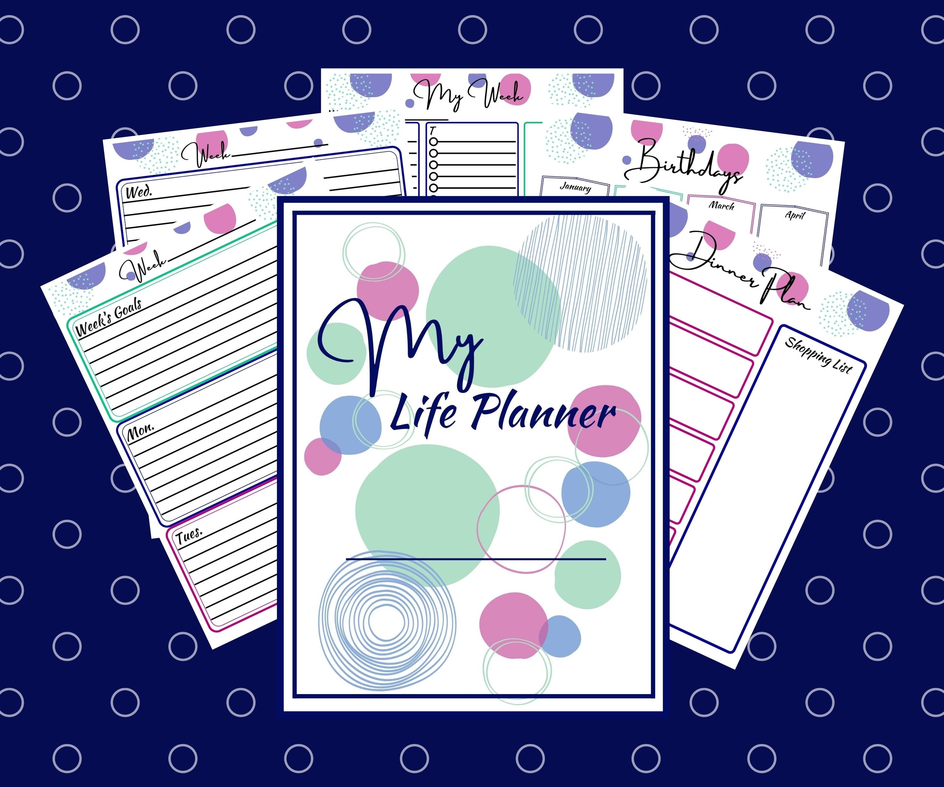 Ultimate MY LIFE Planner | Planner Bundle | Digital Printable | Dot and ...