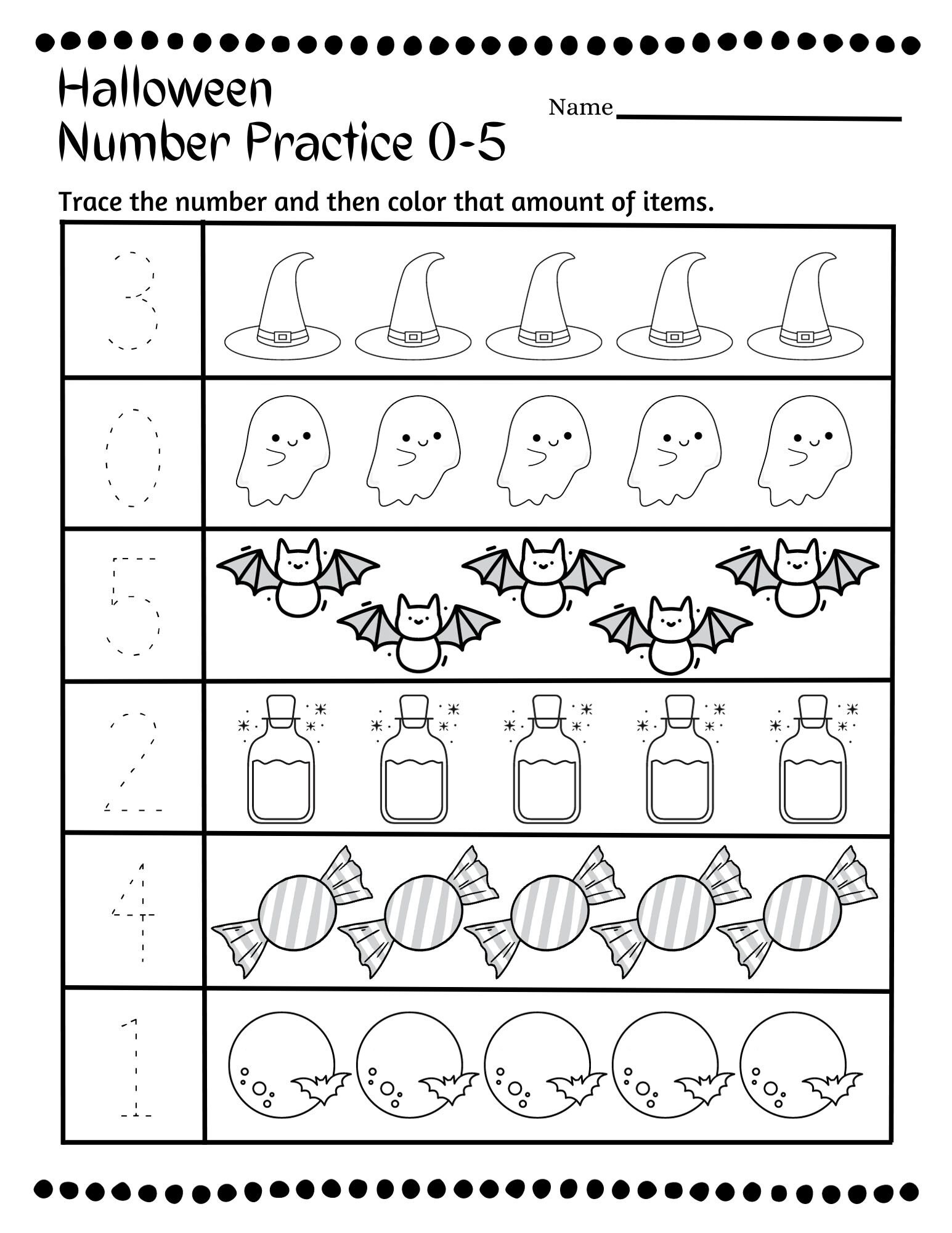 HALLOWEEN MATH ACTIVITY Number Practice Fluency Homeschool Unit Study ...