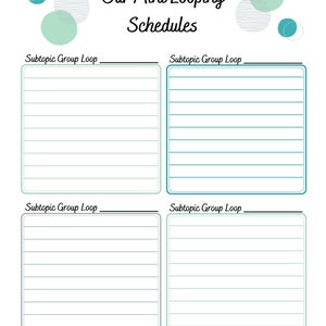 LOOPING SCHEDULE PLANNER | Homeschool Planner Printable | Rotating ...