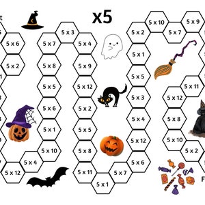 HALLOWEEN MULTIPLICATION GAME | Digital Printable | Math Lesson ...