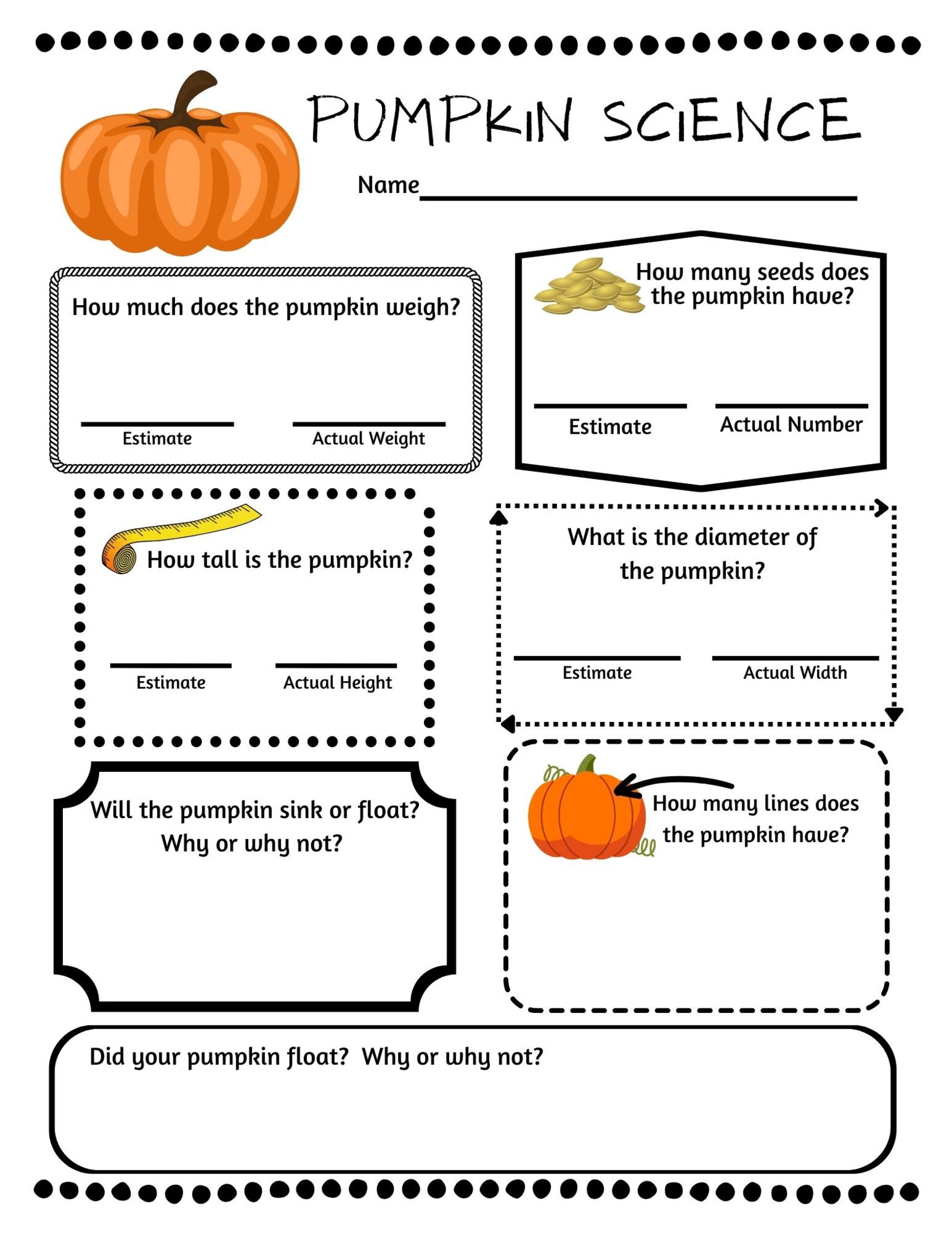 PUMPKIN SCIENCE INVESTIGATION | Experiment | Homeschool | Fall ...