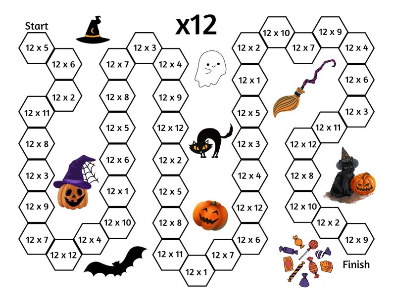 HALLOWEEN MULTIPLICATION GAME | Digital Printable | Math Lesson ...