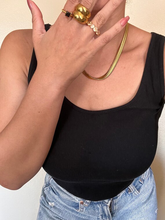 18k Gold Plated Snake Chain Thick Snake Chain Necklace Gold - Etsy