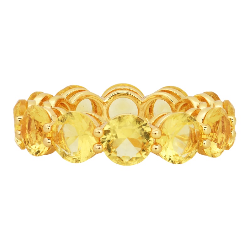 Gold Plated Cubic Zirconia Eternity Ring: Stackable Multi-color Band - Etsy
