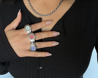 Colorful Circle Ring Watches - Etsy