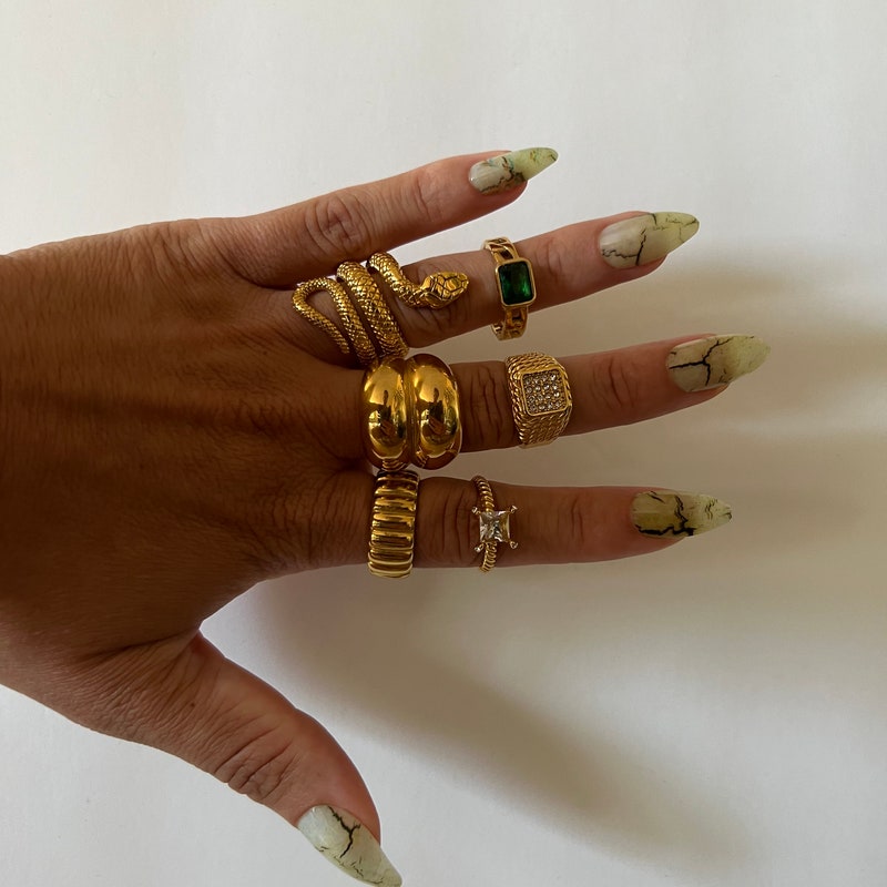 Gold Snake Ring - Etsy