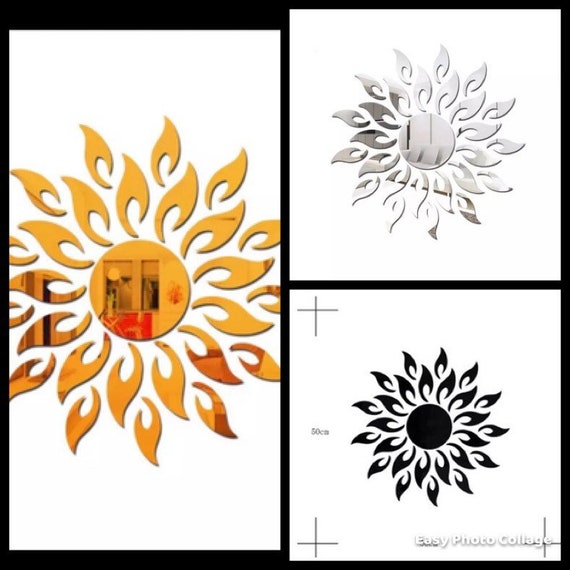 3d Mirror Vinyl Removable Wall Sticker Decal Home Decor Art | Etsy