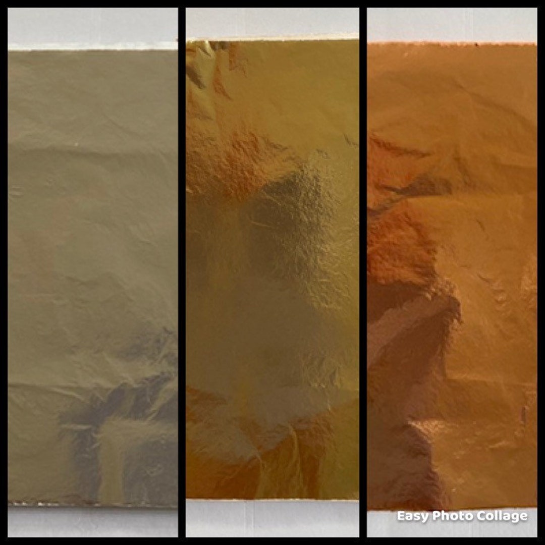 14cm*14cm Imitation Copper, Silver and Gold Leaf - Etsy UK