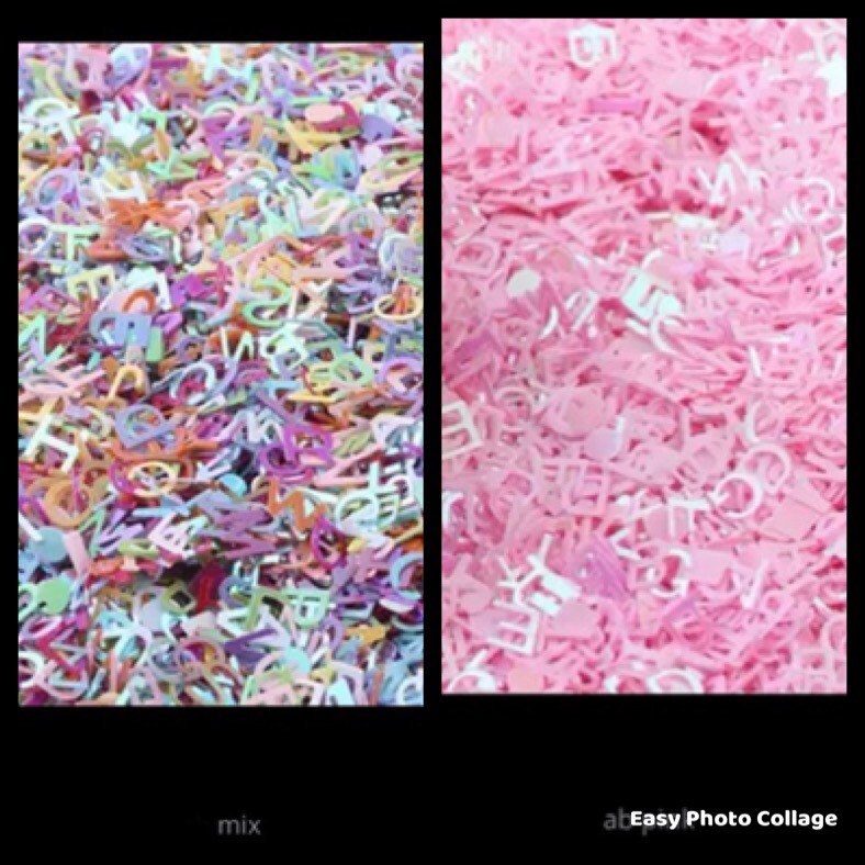 6mm Letters Character Loose Sequins for Crafts Glitter - Etsy UK