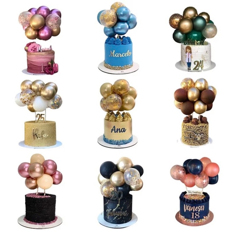 Mini Balloon Cake Topper - Etsy