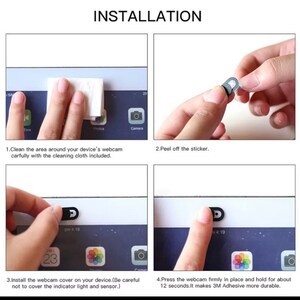 Webcam Cover Privacy Sticker Magnet Slider Camera Cover Universal ...