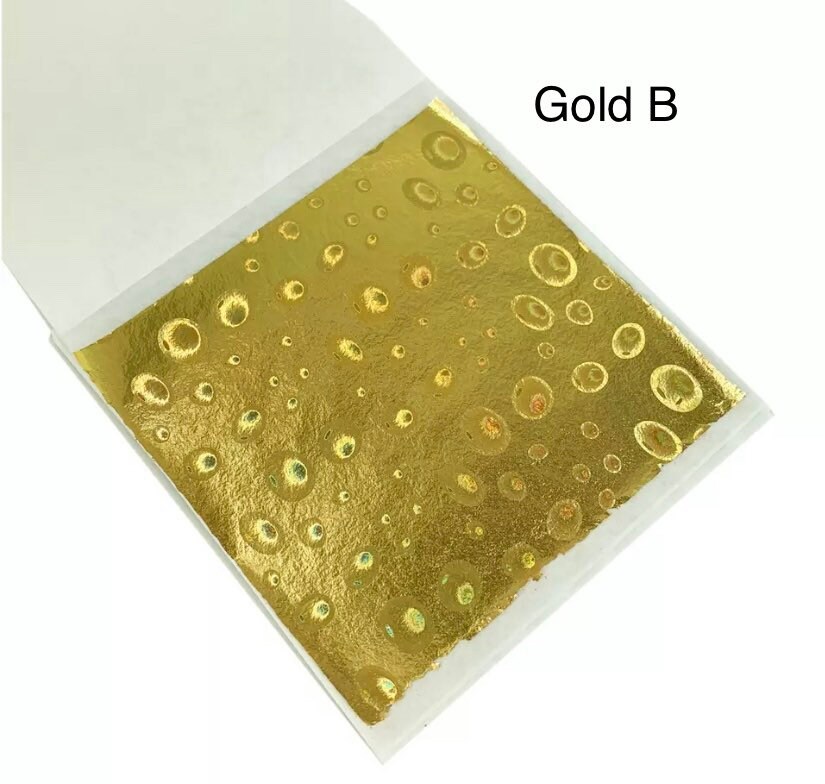 Sparkling Gold Foil - Taiwan Laser Gold Leaf 8 X 8.5cm Craft Paper for ...