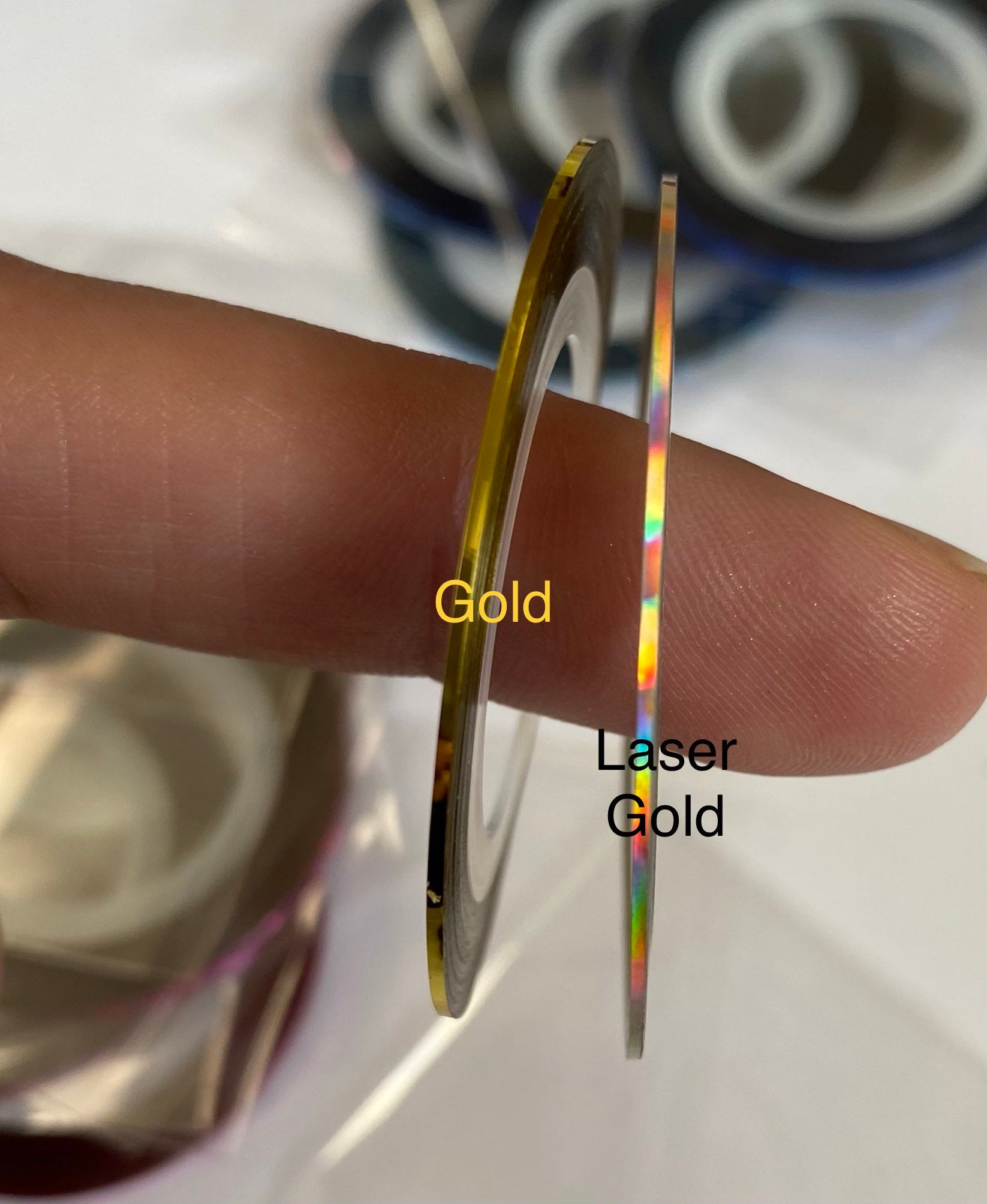 Striping Tape Line Nail Art Decoration Sticker Gold Silver Striping ...