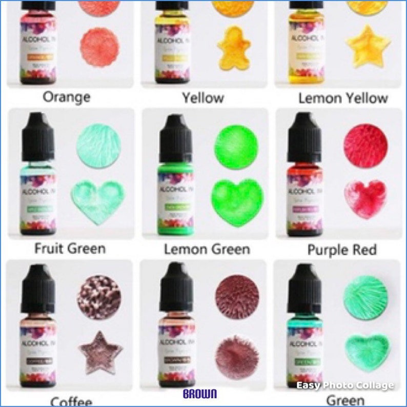 Epoxy Resin Diffusion Pigment Alcohol Ink Liquid Colorant Dye DIY ...