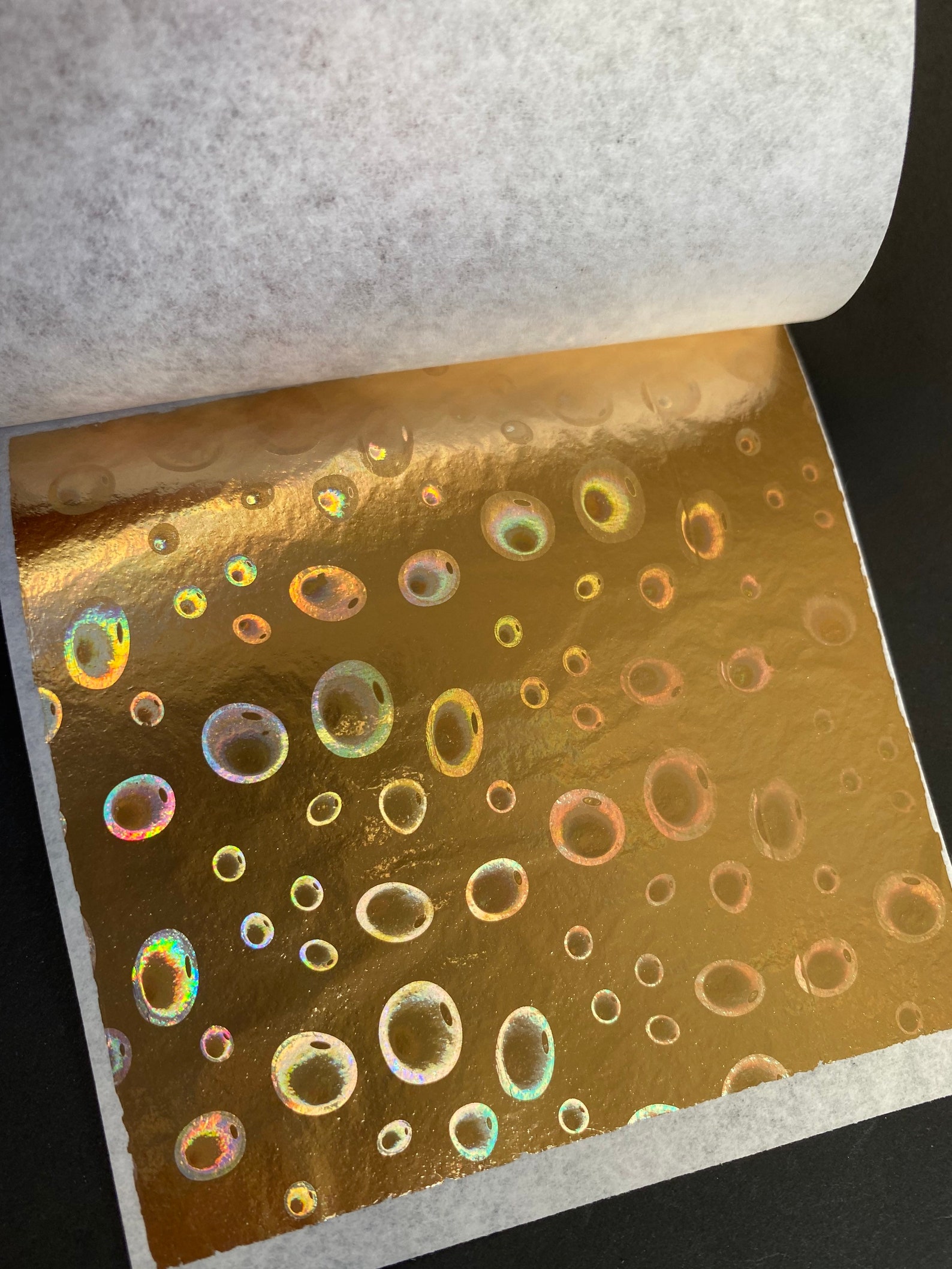 Sparkling Gold Foil Taiwan Laser Gold Leaf 8 X 8.5cm Craft | Etsy UK