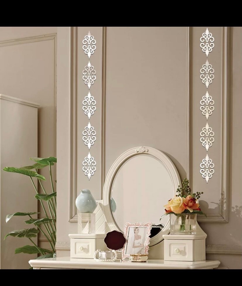 10pcs/set 3D DIY Geometric Pattern Acrylic Mirror Effect - Etsy