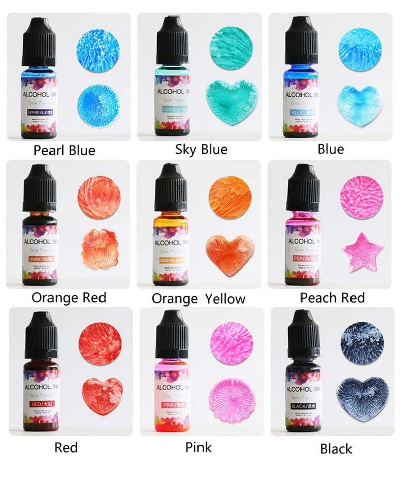 Epoxy Resin Diffusion Pigment Alcohol Ink Liquid Colorant Dye DIY ...