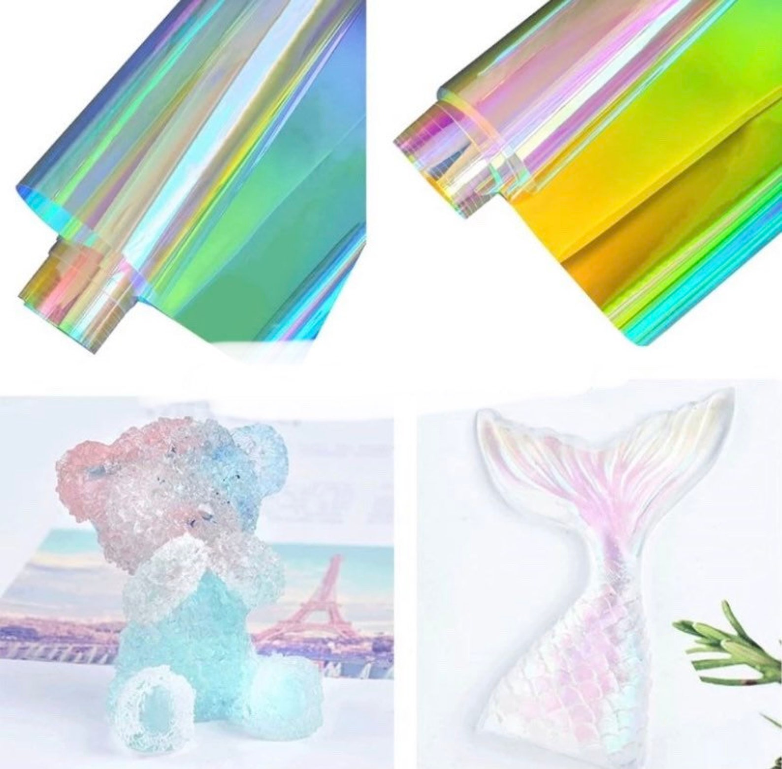 Aurora AB Effect Reflective Mirror Paper. 20* 10 Cm - Etsy UK