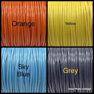 0.5mm,0.8mm, 1 Mm, 1.5mm, 2 Mm Waxed Cotton Cord String, Strap ,DIY ...