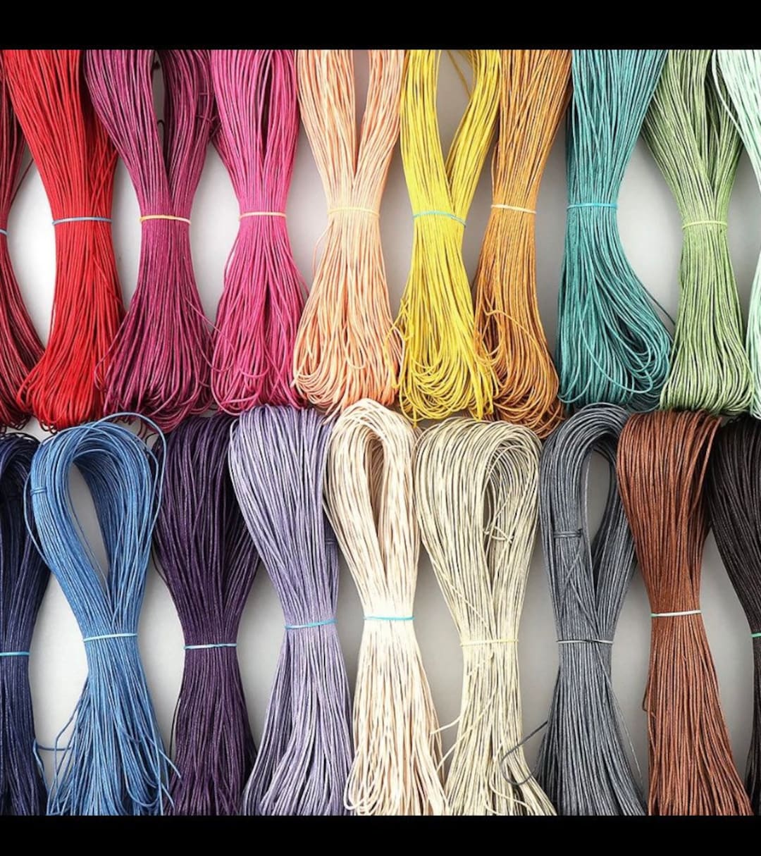32 Colours Waxed Thread Wax Nylon Cord String Strap DIY Woven Bracelet ...