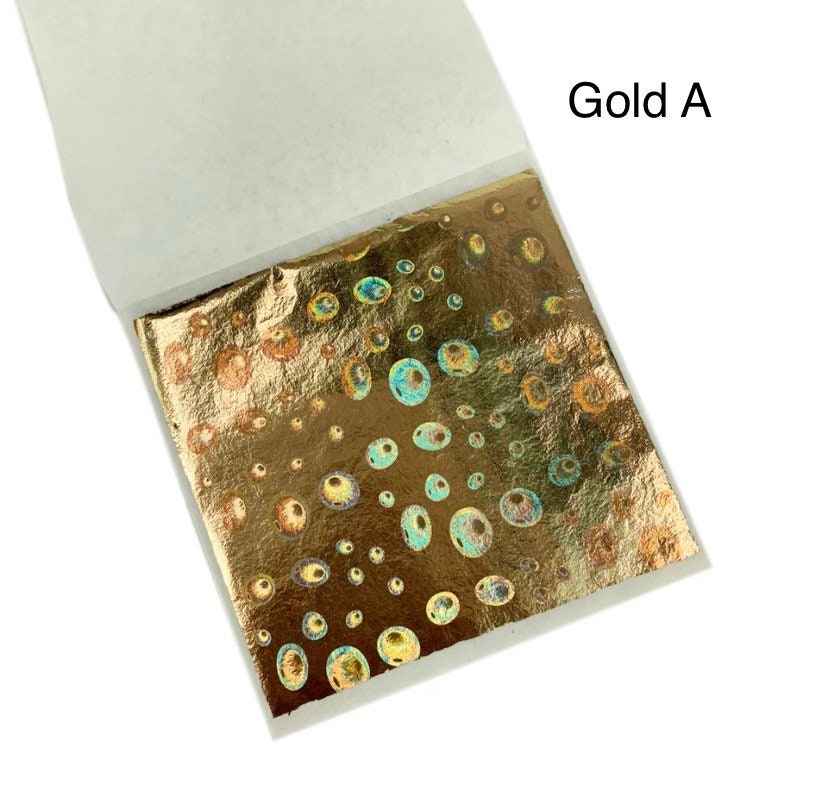 Sparkling Gold Foil - Taiwan Laser Gold Leaf 8 X 8.5cm Craft Paper for ...