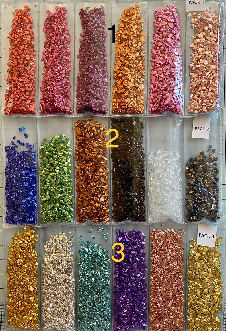 Broken Glass Stones Crystals Uv Epoxy Resin Filler Diy Craft - Etsy