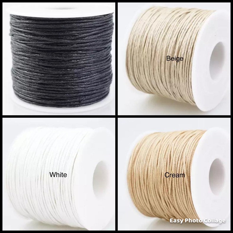 Waxed Cotton Cordstring Strap DIY Woven Bracelet Necklace | Etsy