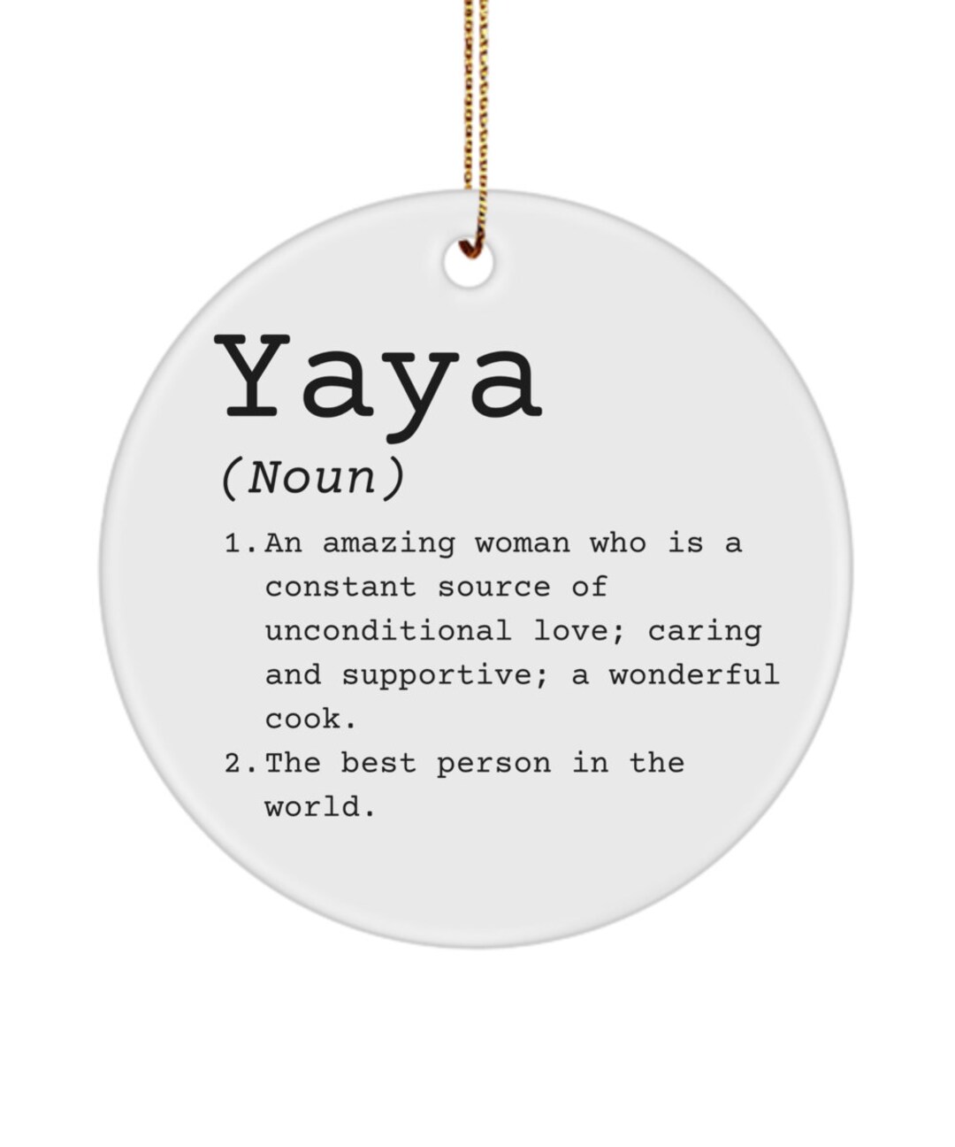 Yaya Ornament, Yaya Christmas Gift, Grandparents Gift, Yaya Birthday ...