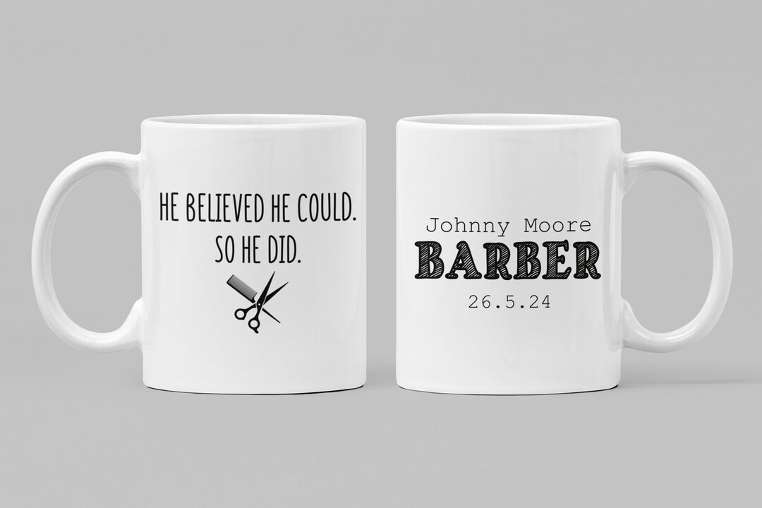Personalized Graduation Mug for Barber, Hairdresser Mug, Gifts for Him ...