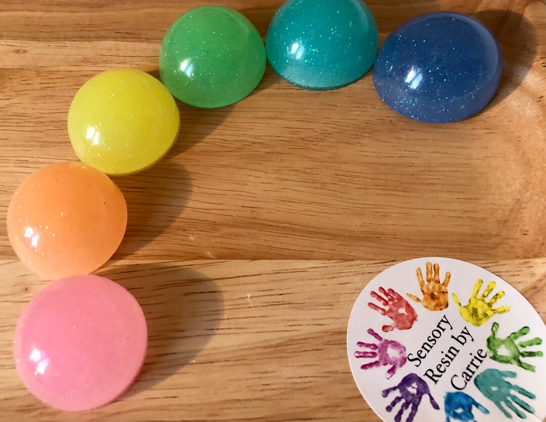 Glitter Pastel Resin Domes - Etsy