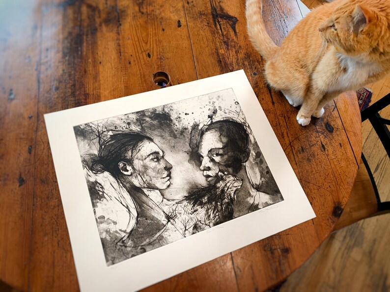 Original Etching Fine Art Print Intaglio by Jake Muirhead - Etsy