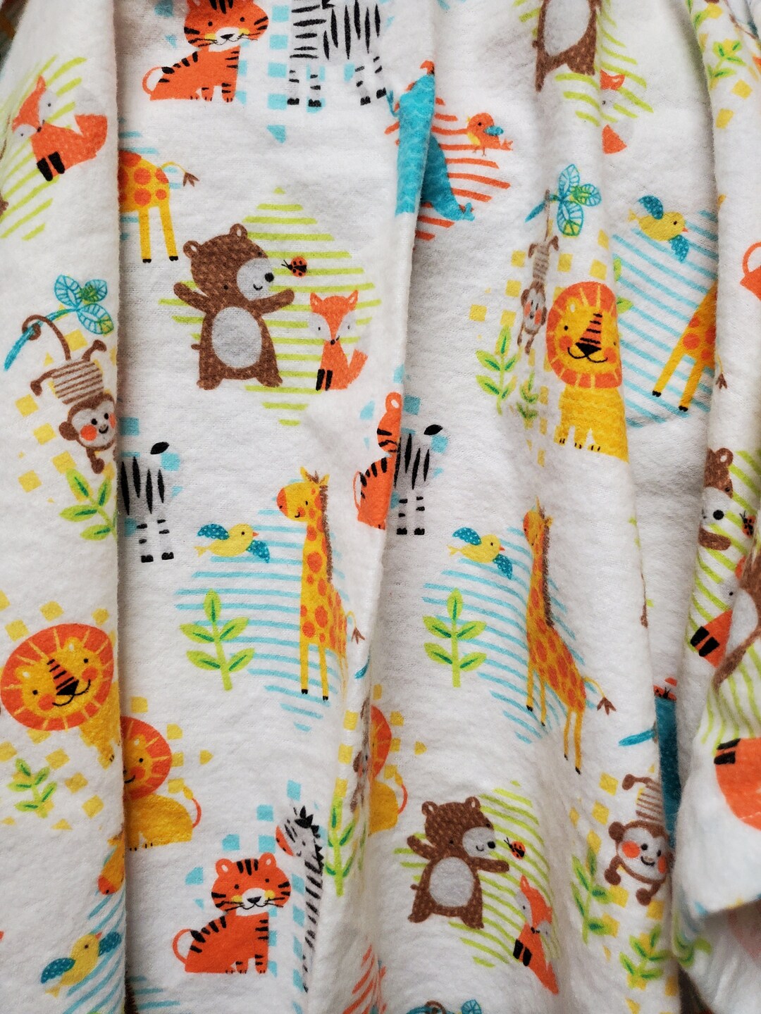 Zoo Animal Receiving Blanket / Zoo Baby Blanket / Zoo Swaddle / Animal ...
