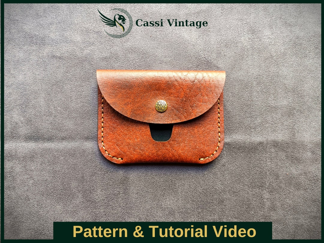 Leather Card Wallet Pattern –template Set – Leather DIY – Pdf Download ...