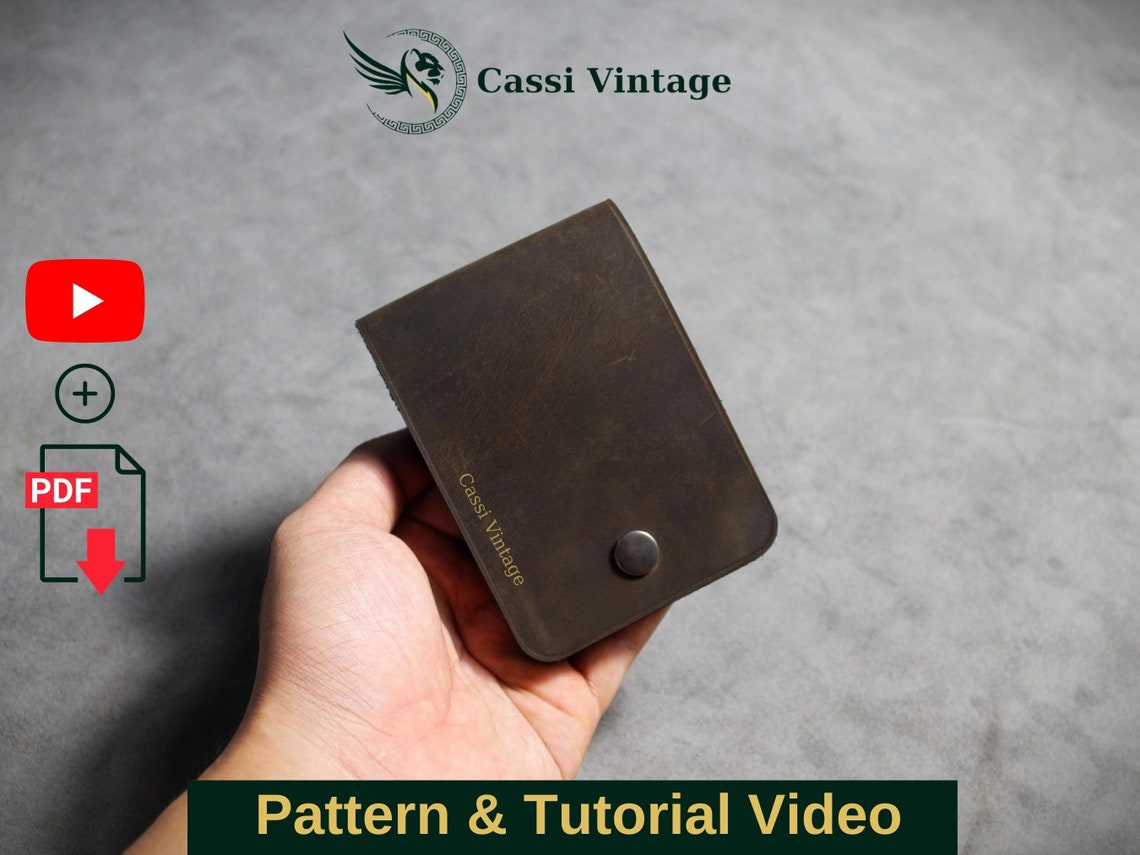 Leather Card Wallet Pattern PDF Leather DIY PDF Download - Etsy