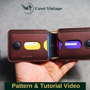 Modern Card Wallet Pattern PDF, Leather DIY, PDF Download, Leather ...