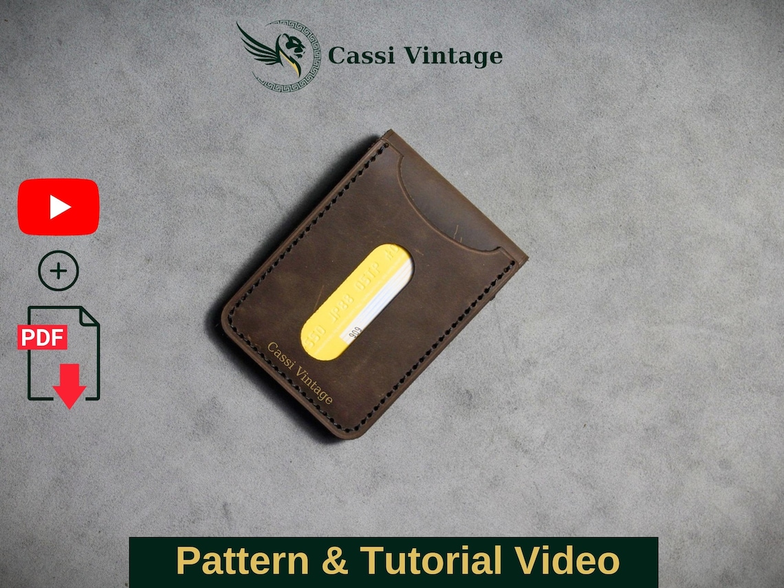 Leather Card Wallet Pattern PDF Leather DIY PDF Download - Etsy