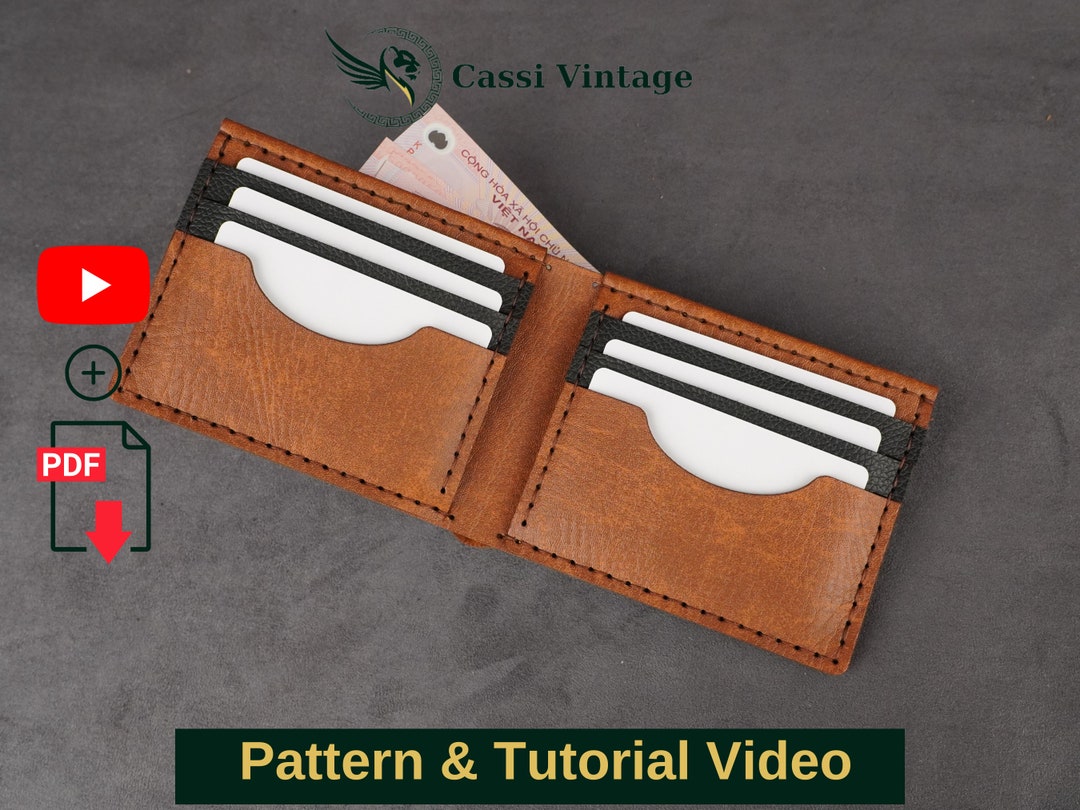 Leather Bifold Wallet Pattern PDF, Leather DIY, PDF Download, Leather ...
