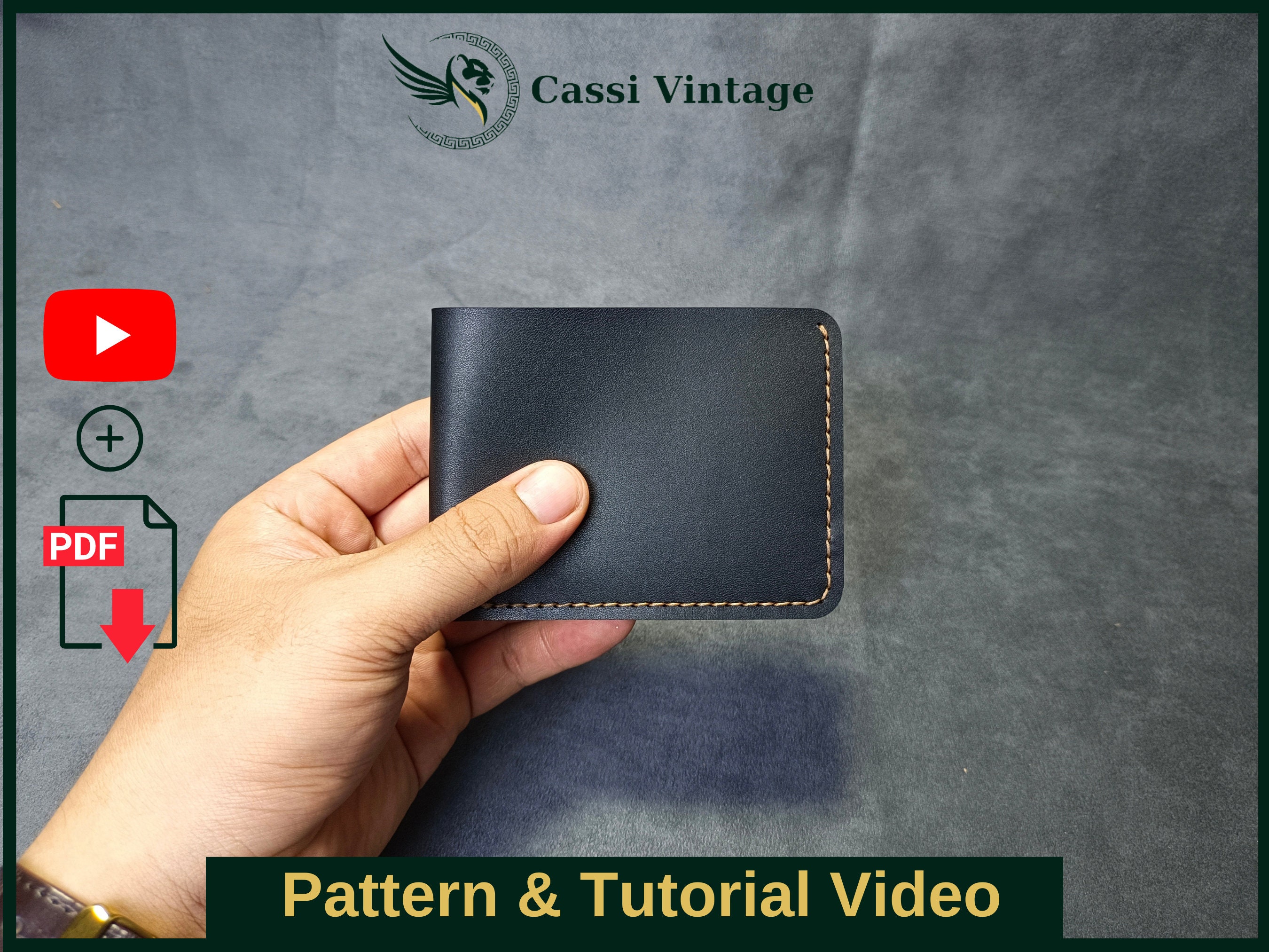Leather Bifold Wallet Pattern: DIY PDF Template - Etsy