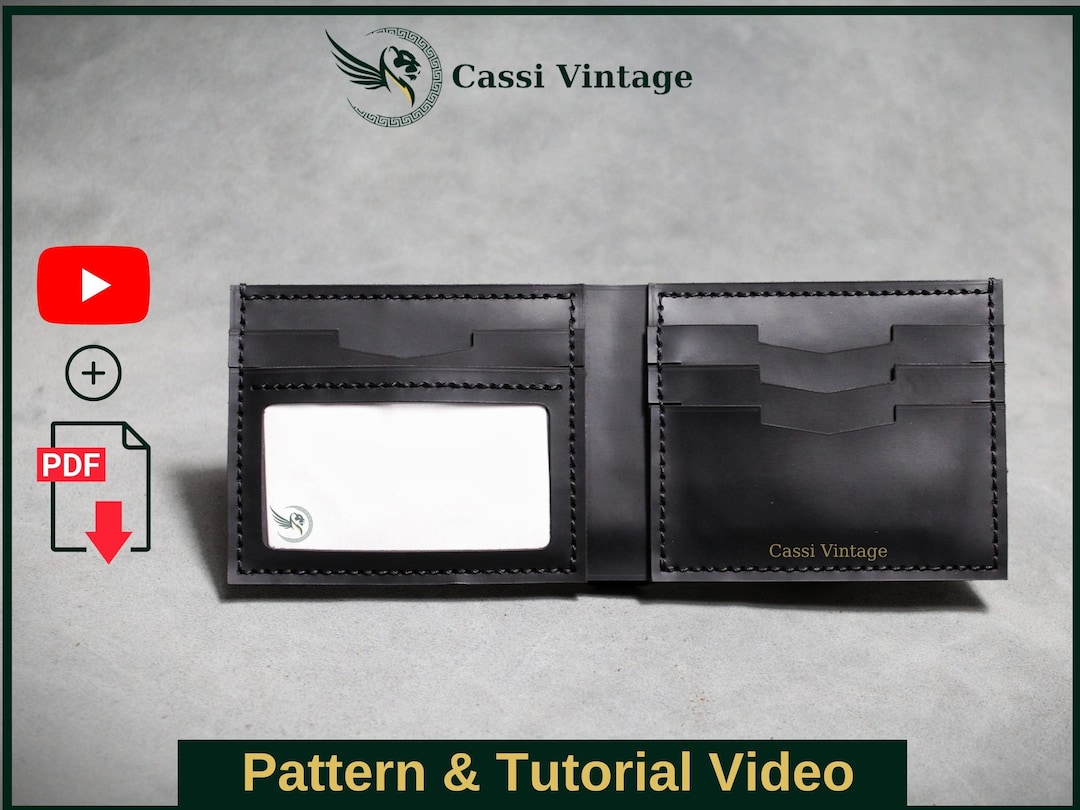 Leather Bifold Wallet Pattern PDF, Leather DIY, PDF Download, Leather ...