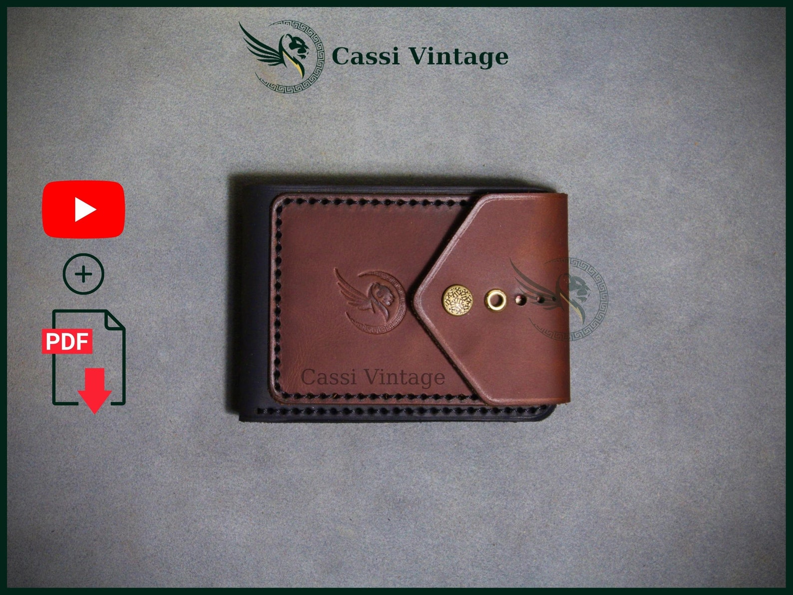 Set of 7 Leather Wallet Patterns Minimal Wallet Pattern - Etsy