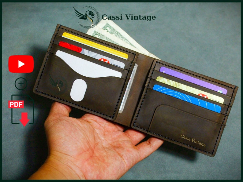 Leather Bifold Wallet Pattern PDF Leather DIY PDF Download - Etsy