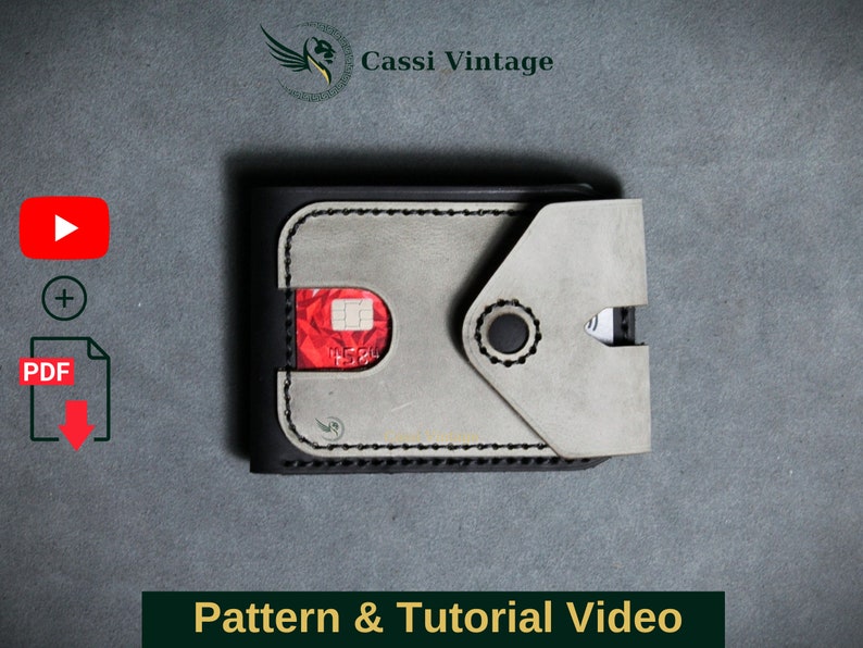 Set of 7 Leather Wallet Patterns Minimal Wallet Pattern - Etsy