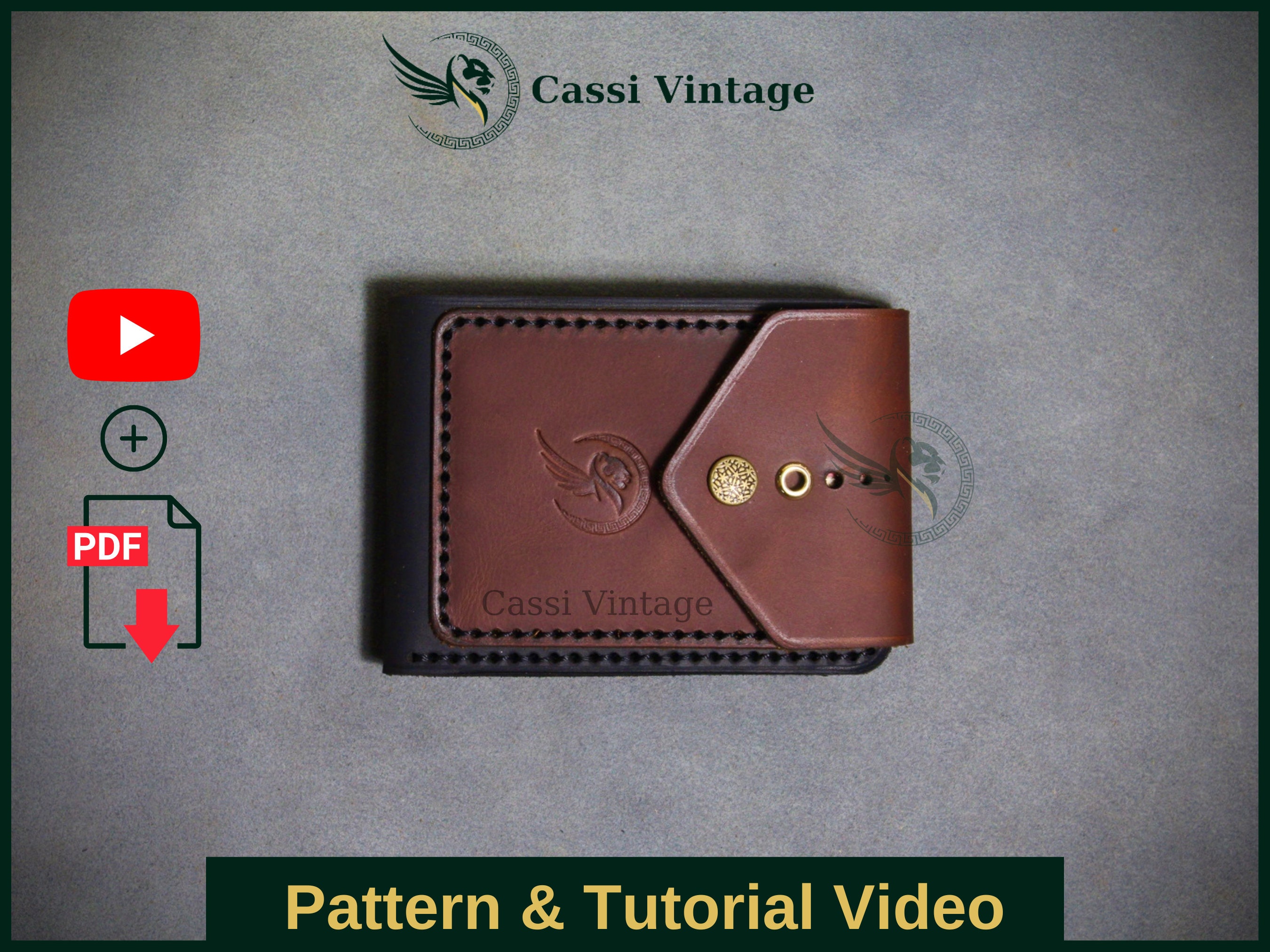Mini Leather Wallet Pattern Pattern Set Leather DIY Pdf - Etsy