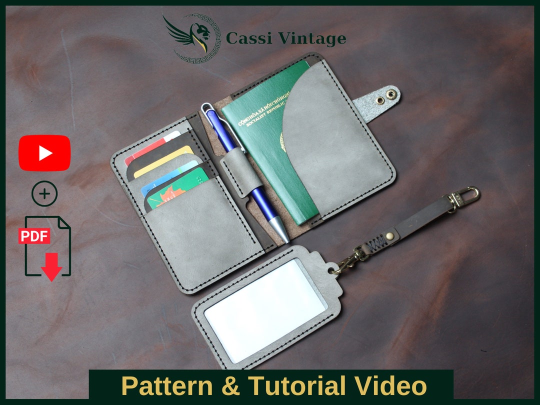 Passport Case Pattern, Leather DIY, PDF Download, Leather Wallet ...