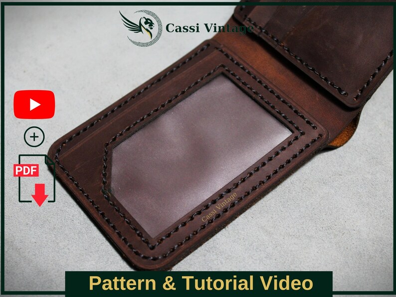Leather Bifold Men Wallet Pattern PDF Leather DIY PDF - Etsy