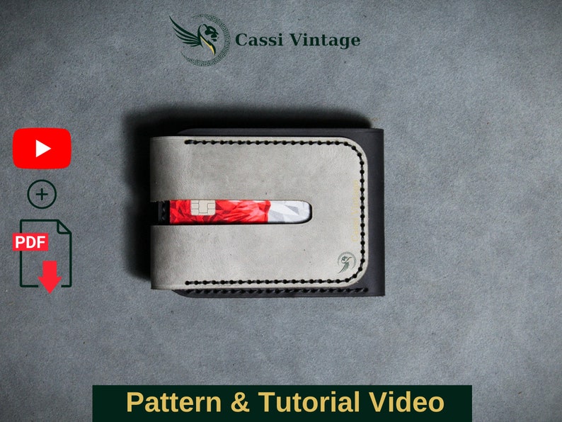 Modern Card Wallet Pattern PDF Leather DIY PDF Download - Etsy