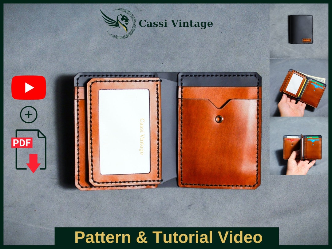 Leather Vertical Wallet Pattern PDF: DIY Template (digital Download) - Etsy