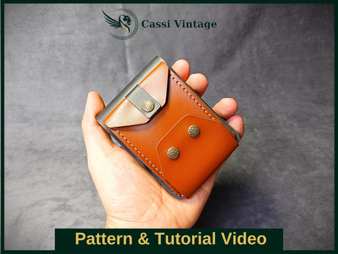 Mini Leather Wallet Pattern Pattern Set Leather DIY Pdf Download ...