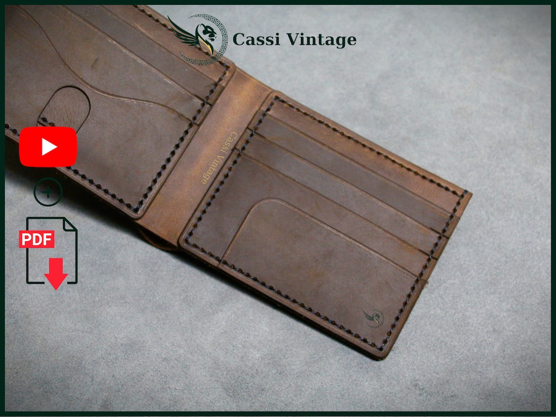 Leather Bifold Wallet Pattern PDF Leather DIY PDF Download - Etsy